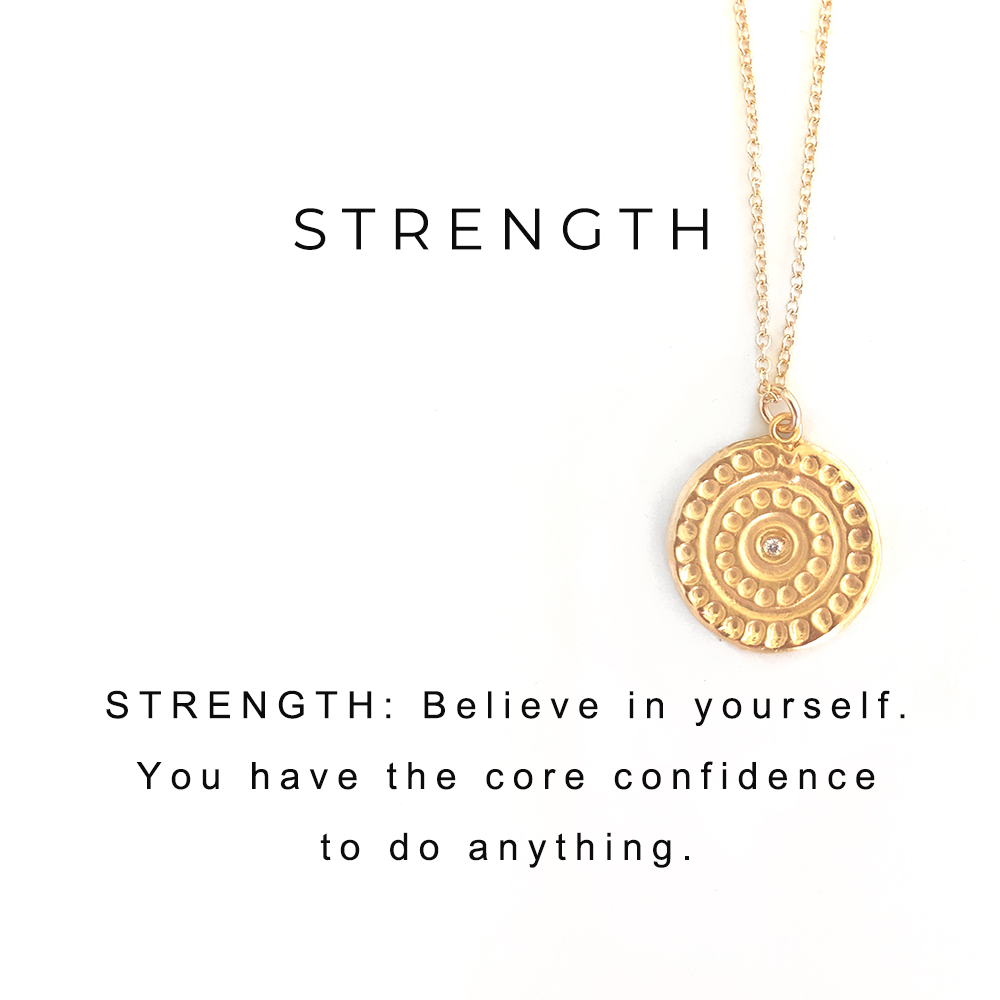 Strength Charm Necklace Gold | MAS Designs