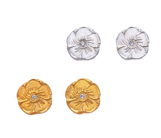 Magnolia Flower Charm Necklace Gold – MAS Designs